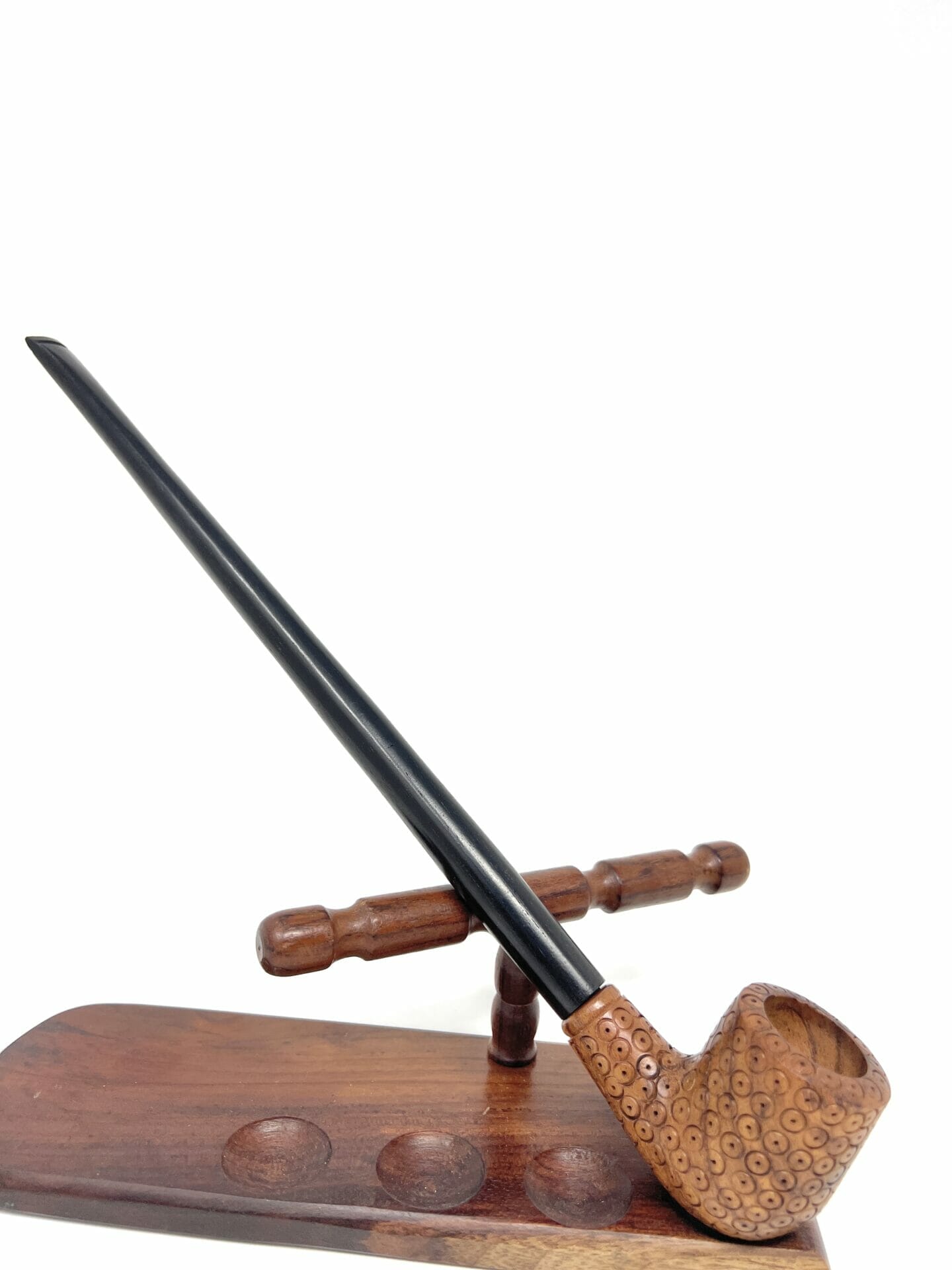 Matchpipe Churchwarden double ring Wizard Smoking Pipe long stem 11 ...